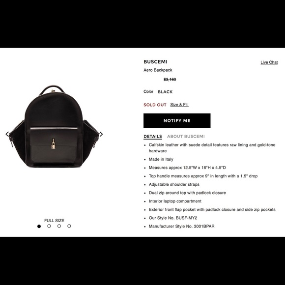 Buscemi | Bags | 36 Buscemi Aero Large Leather Backpack | Poshmark